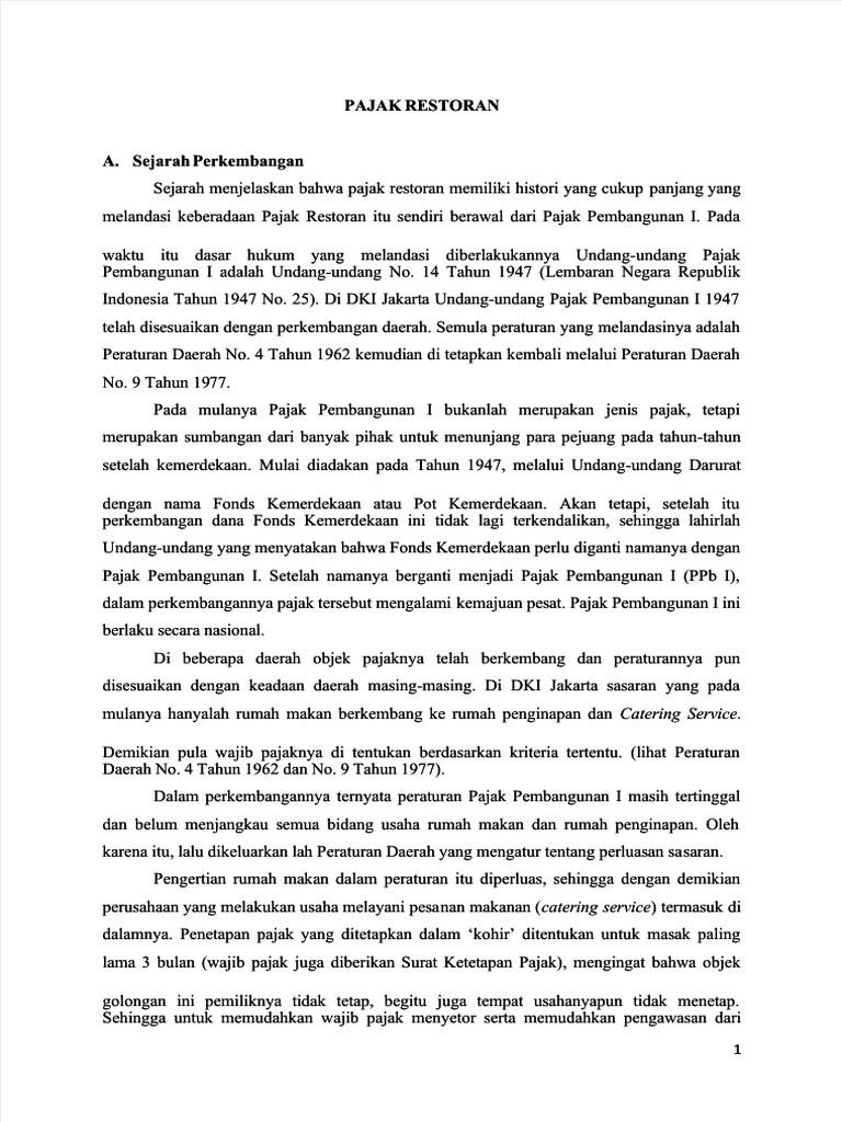 MATERI Pajak Dan Contoh Kasus Perhitungan Pajak Resto | PDF | Bisnis ...