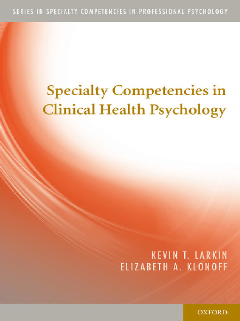 Specialty Competencies in Clinical Health Psychology | Download Free ...