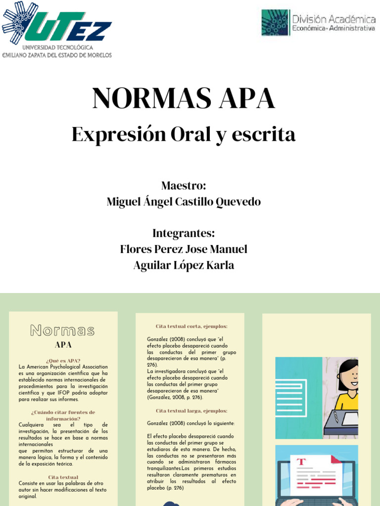 Normas Apa: Expresión Oral y Escrita | PDF | Placebo