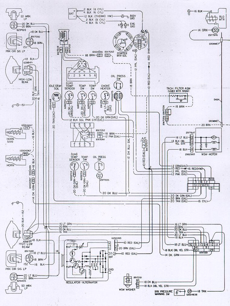 Wiring-78 Camaro-Engine Bay | PDF