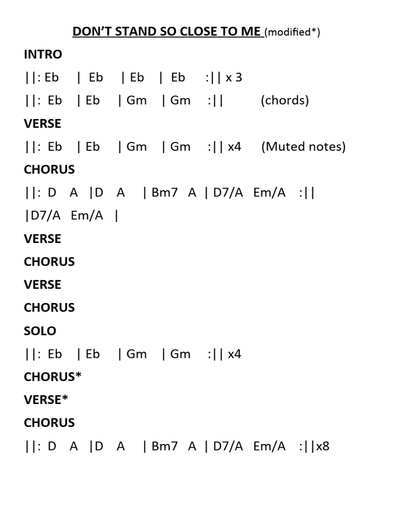 Dont Stand So Close To Me | PDF