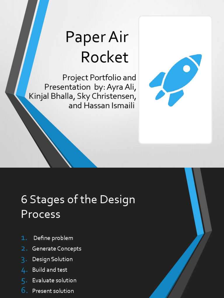 Paper Rocket Design Process | PDF | Airplane | Vehicles