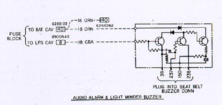 Wiring-78 Camaro-Light Minder Buzzer | PDF