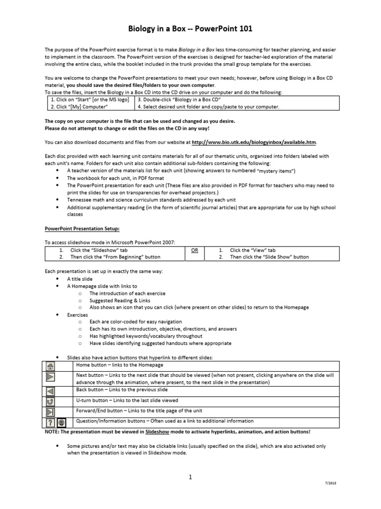 PowerPoint 101 | PDF | Microsoft Power Point | Point And Click