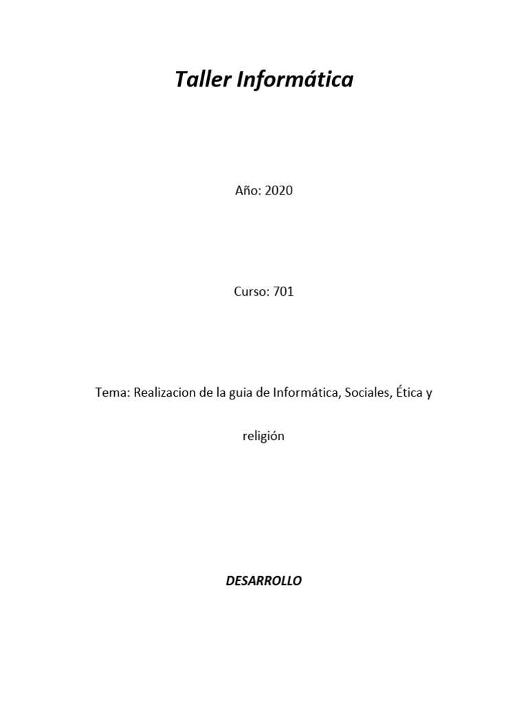 Taller Informatica | PDF | Fuego fatuo | Los bosques