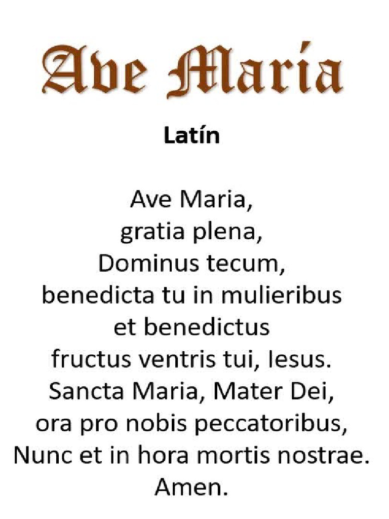 Ave Maríaen Latin | PDF