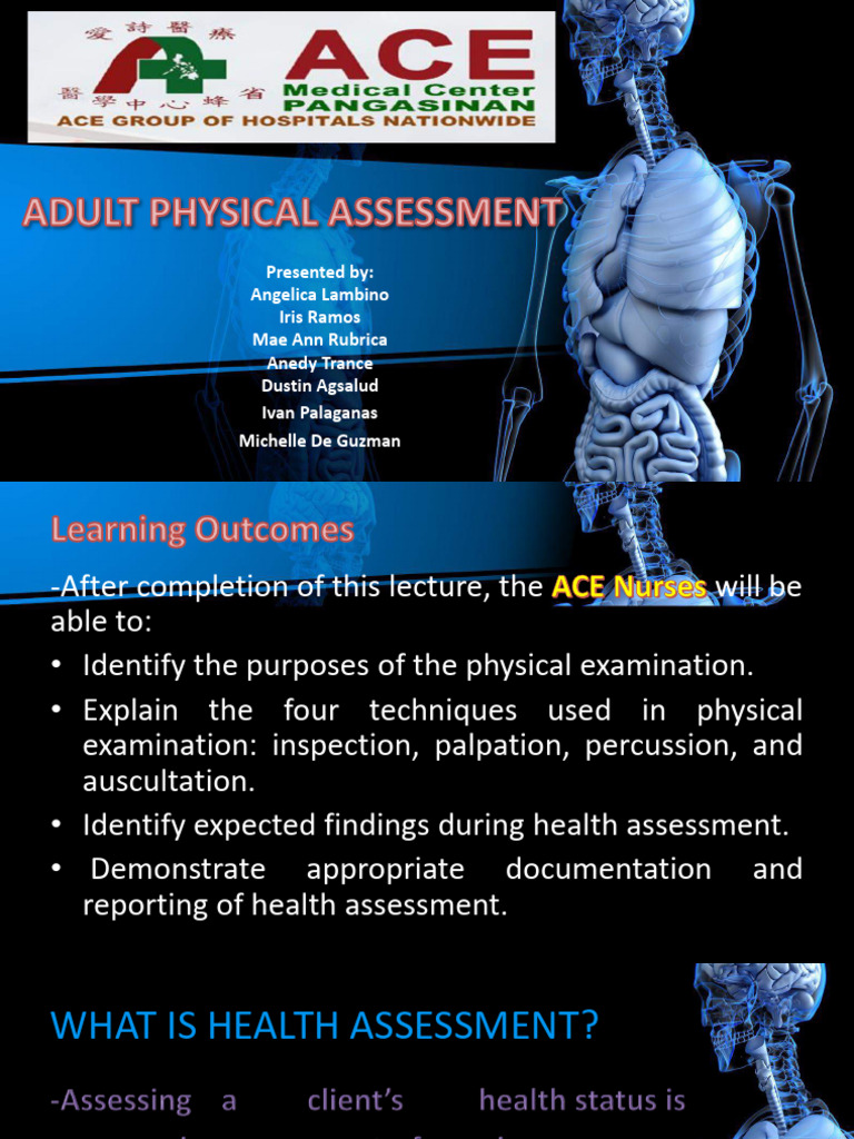 FINAL Genral Ward ADULT PHYSICAL ASSESSMENT Compressed | PDF | Visual Acuity | Physical Examination