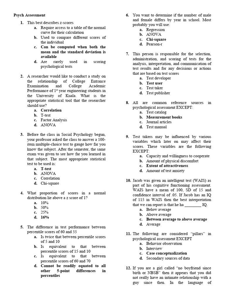 Psychometrics & Testing Essentials | PDF | Industrial And ...