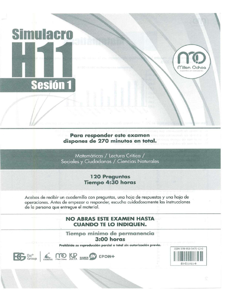 SIMULACRO DE MATEMATICA SESION 1 Y 2 h11 | PDF