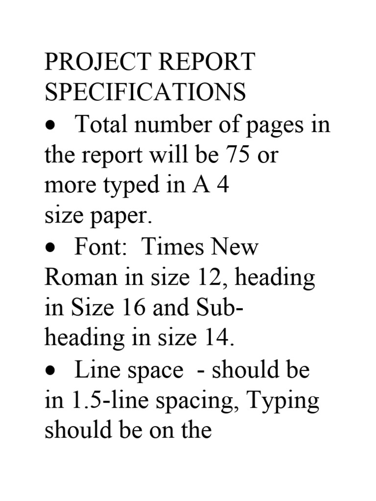 PROJECT REPORT Guidelines | PDF | Communication Design | Publishing