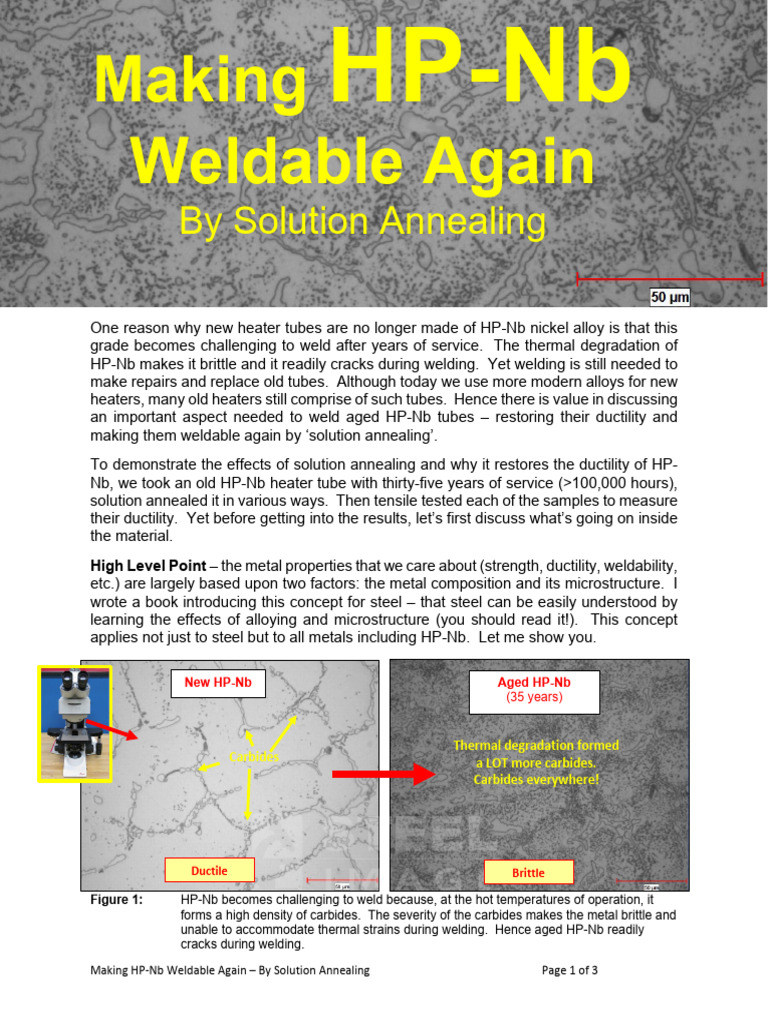 Solution Annealing HP-NB | PDF | Construction | Welding