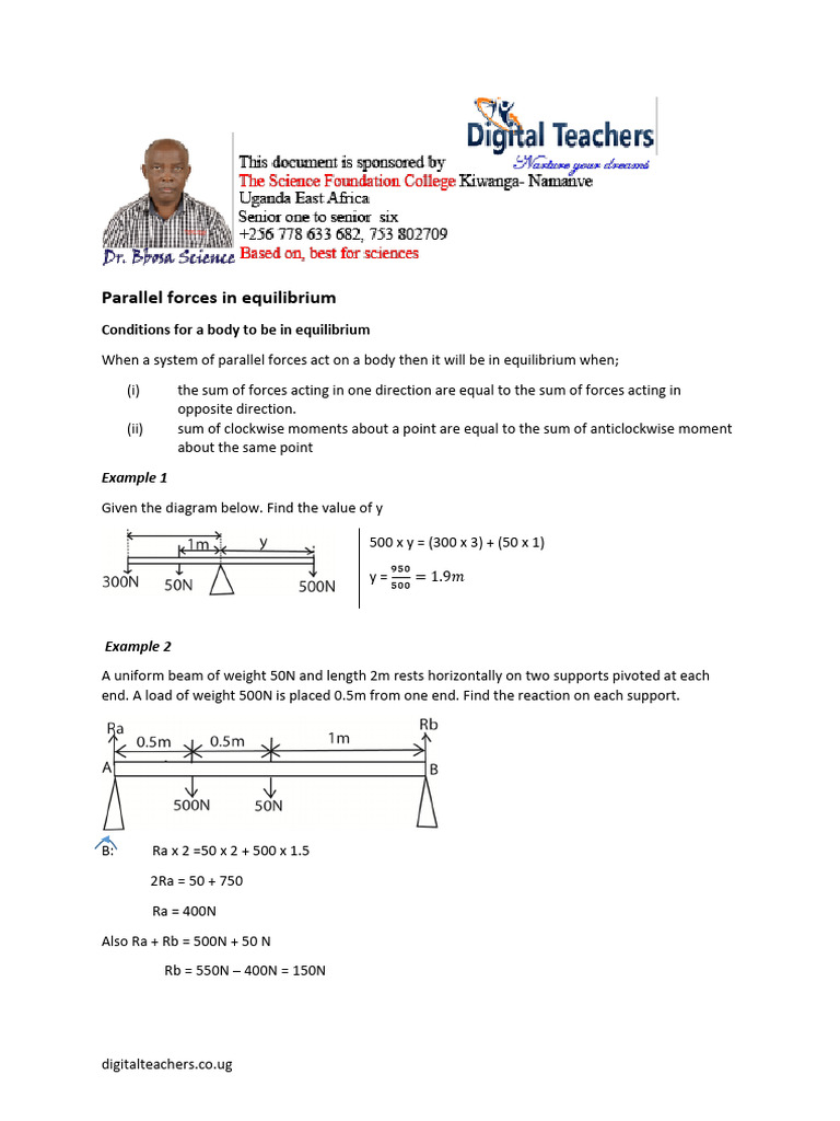 A Level Math Paper 2 Parallel Force in Equilibrium 1 | PDF | Force | Mass
