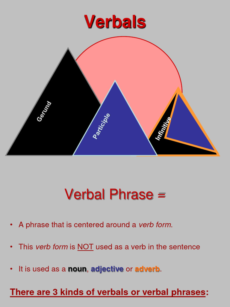 Verbals 2 Powerpoint With Triangles | PDF | Verb | Adverb