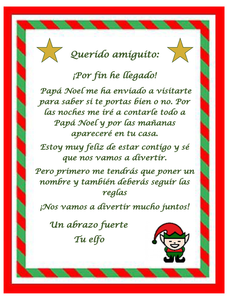 Carta de llegada del elfo travieso | PDF | Novela negra, policíaca y ...