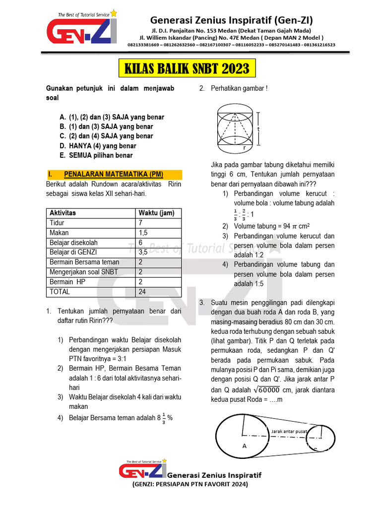 Soal Utbk 2023 Genzi Hjkxiq | PDF