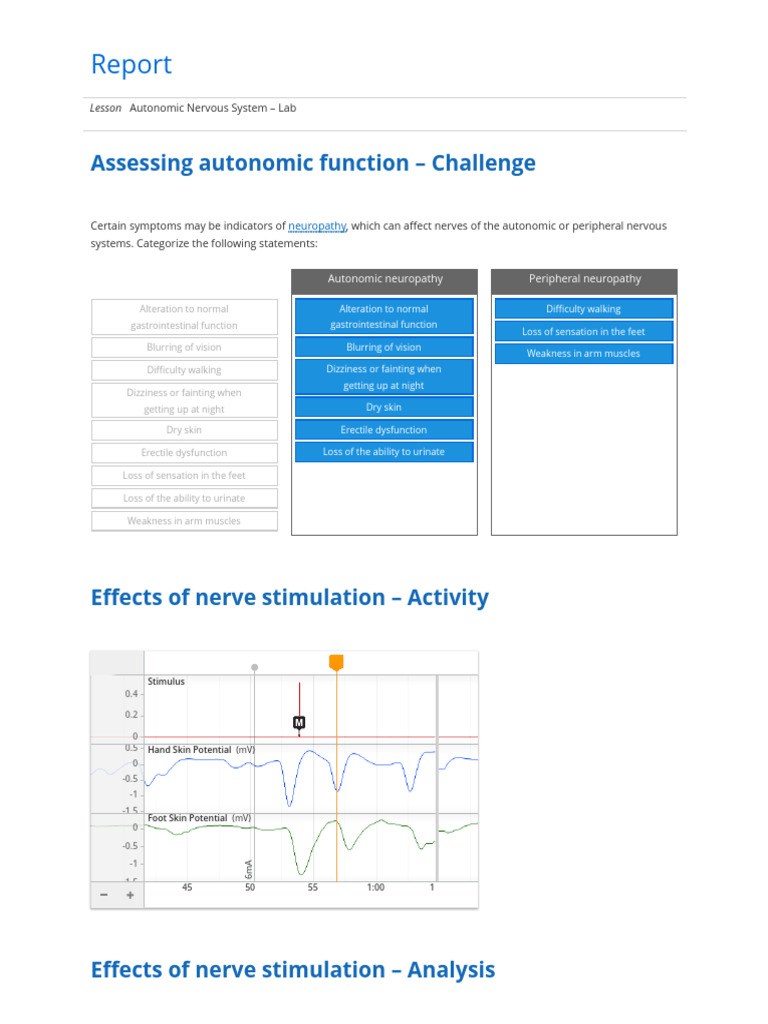 Autonomic Nervous System Lab Report | PDF | Heart Rate | Peripheral ...