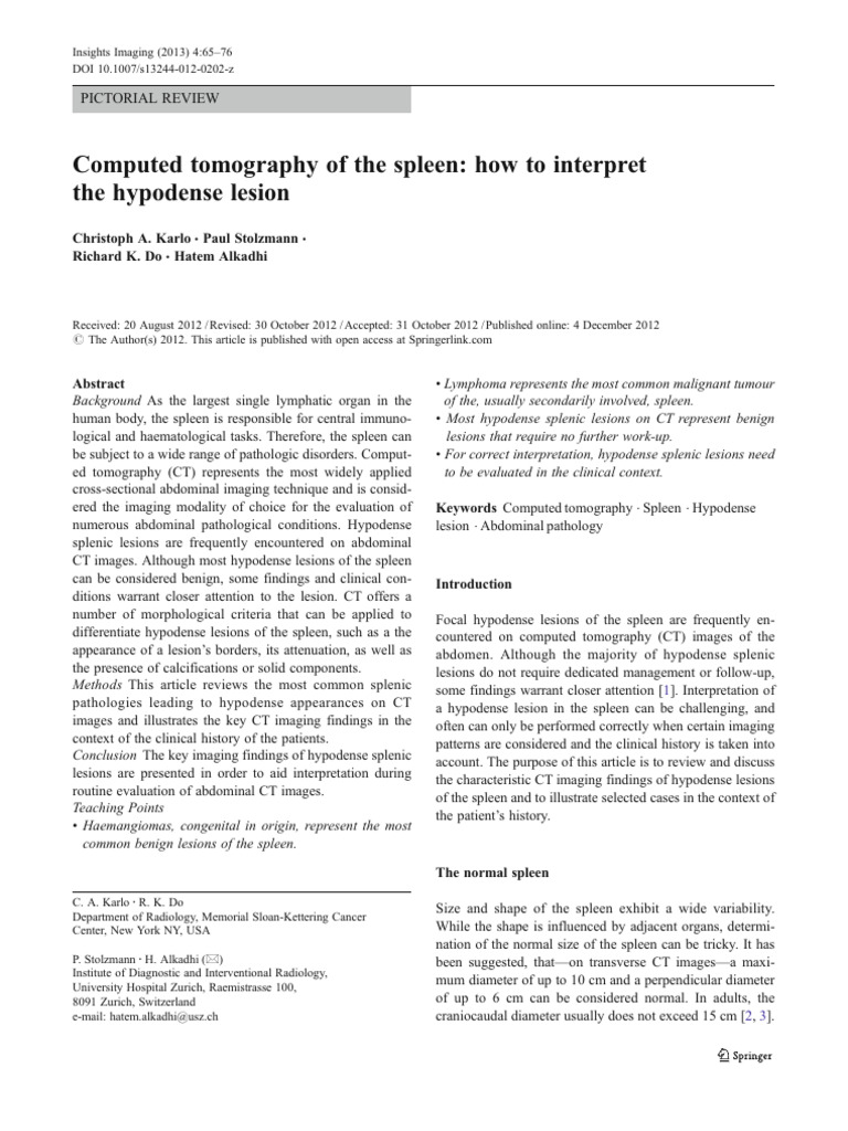 2012 Article 202 | PDF | Spleen | Ct Scan