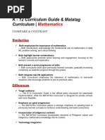 Comparison of RBEC, SEC, K TO 12 | PDF | Curriculum | Multilingualism