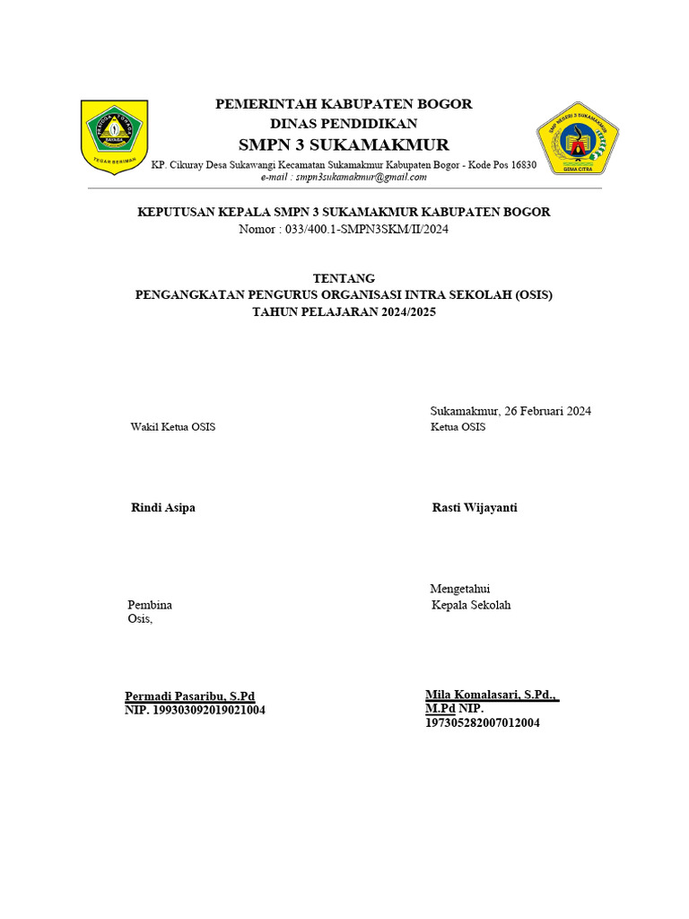 Form Tanda Tangan Peresmian | PDF