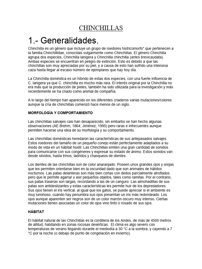 Chinchillas | PDF