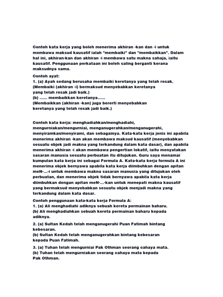 Akhiran Kan Dan Akhiran I | PDF