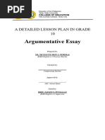 Detailed Lesson Plan in Argumentative Writing Techniques 1 | PDF ...