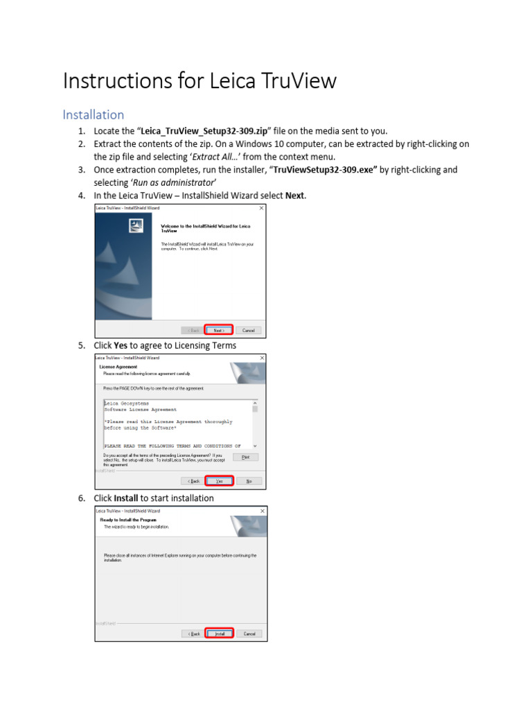 Instructions For Leica TruView | PDF | Computers