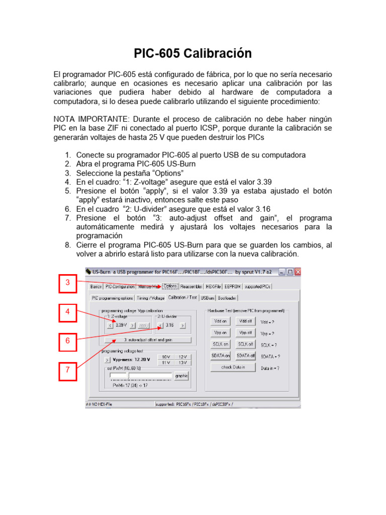 PIC-605 Calibración | PDF