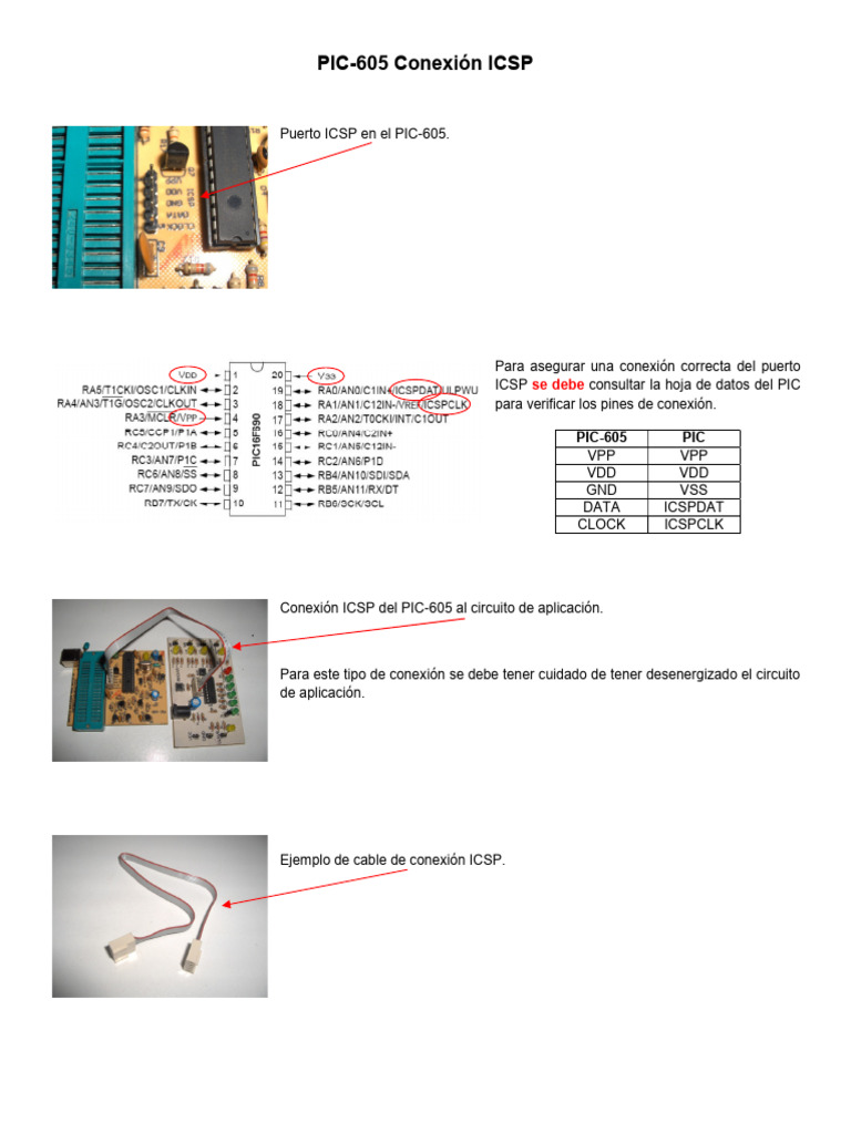 PIC-605 Conexión ICSP | PDF
