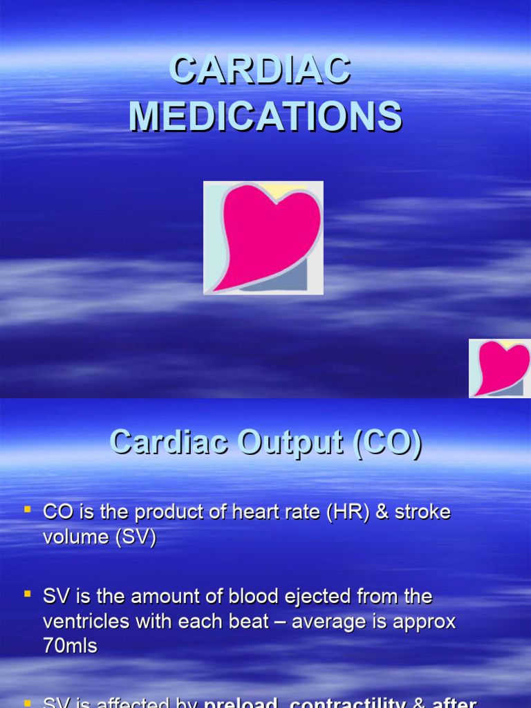 Cardiac Drugs Powerpoint | PDF | Cardiac Muscle | Heart
