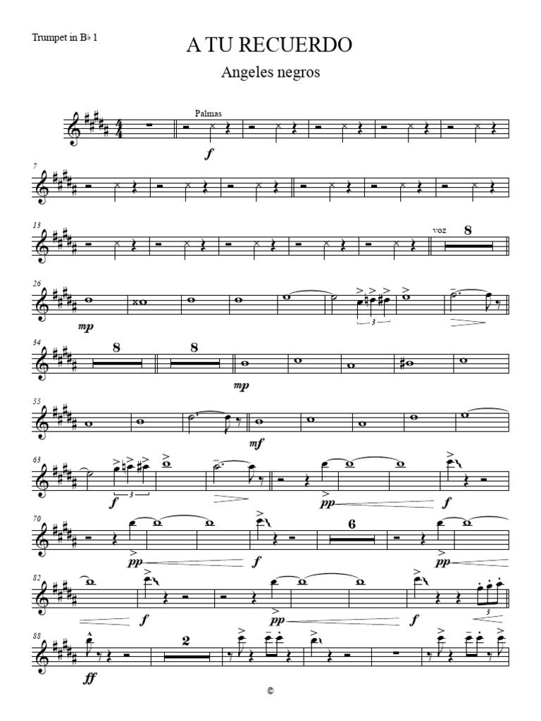 A Tu Recuerdo Trumpet in BB 1 | PDF