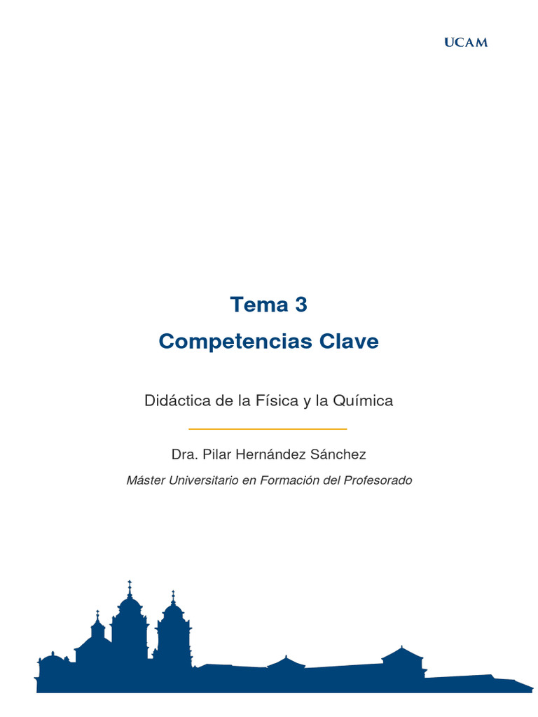 TEMA 3 Competencias Clave FyQ-1 | PDF | Evaluación | Aprendizaje