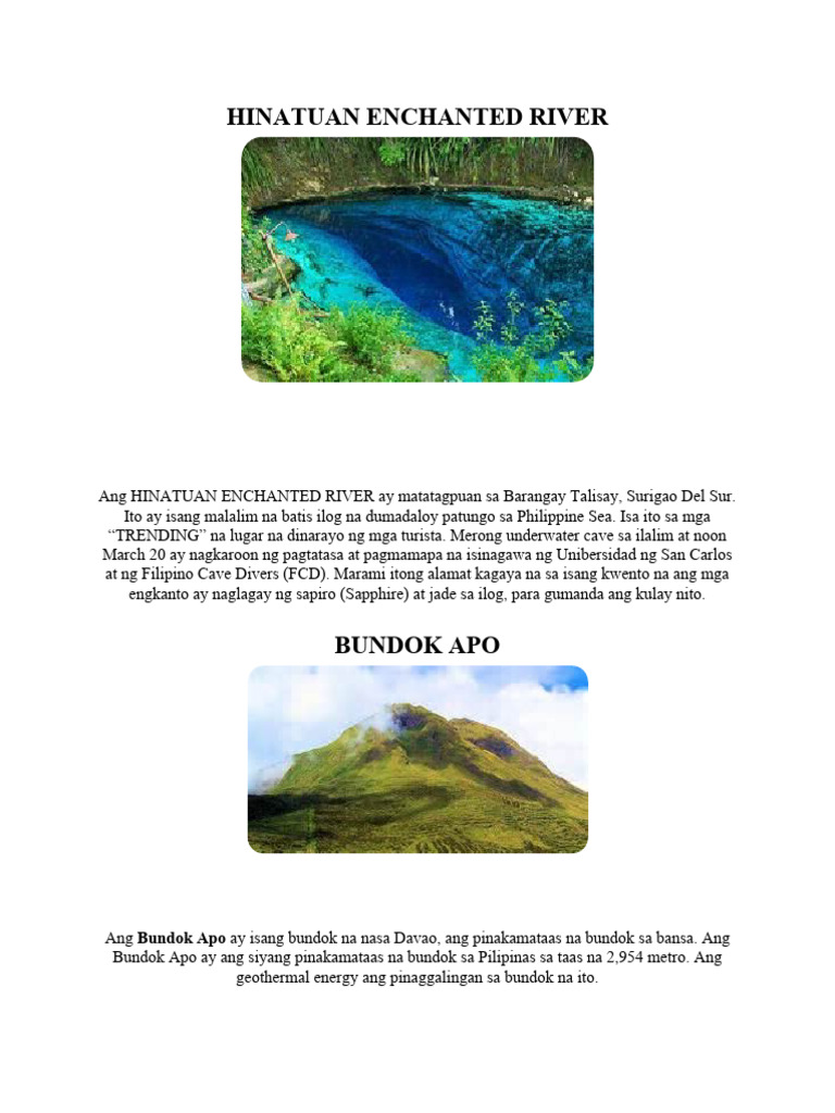 Hinatuan Enchanted River | PDF