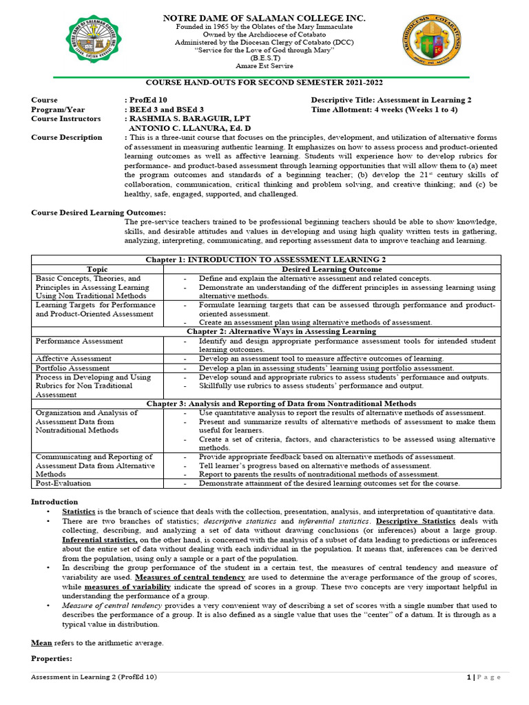 ProfEd 10 | Download Free PDF | Educational Assessment | Rubric (Academic)