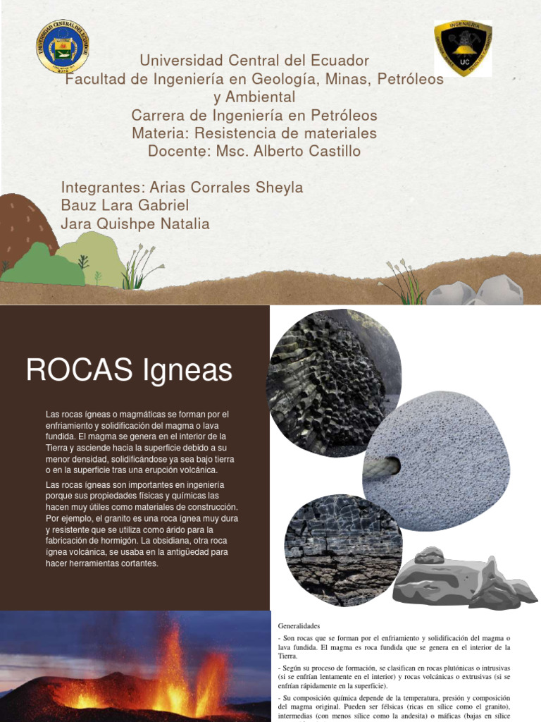 Esfuerzos Rocas Ígneas | PDF | Roca ígnea | Roca (geología)