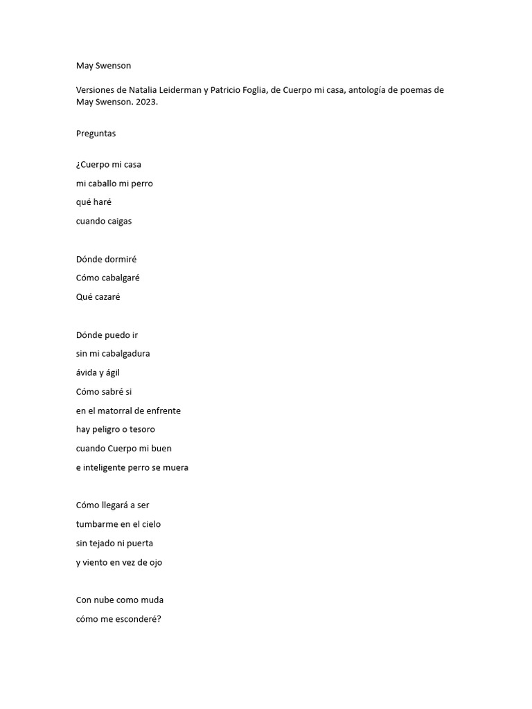 May Swenson | PDF
