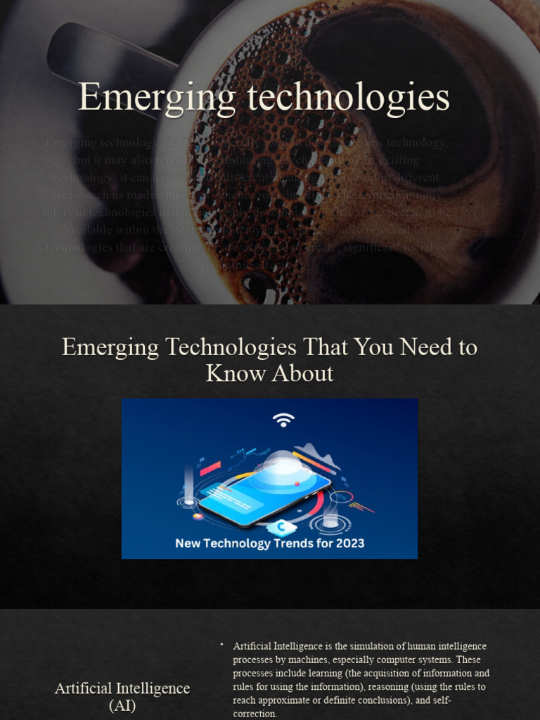 Emerging Technologies | PDF | Augmented Reality | Artificial Intelligence Emerging Technologies | PDF | Augmented Reality | Artificial Intelligence