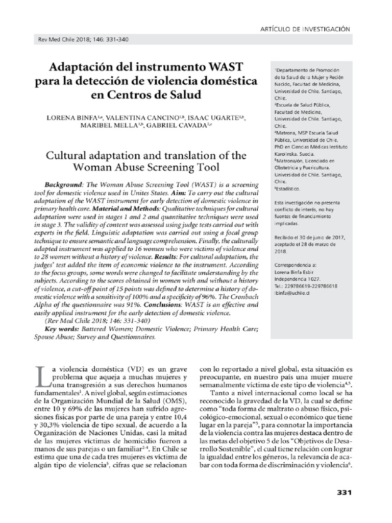 WAST (Adaptación) | PDF WAST (Adaptación) | PDF