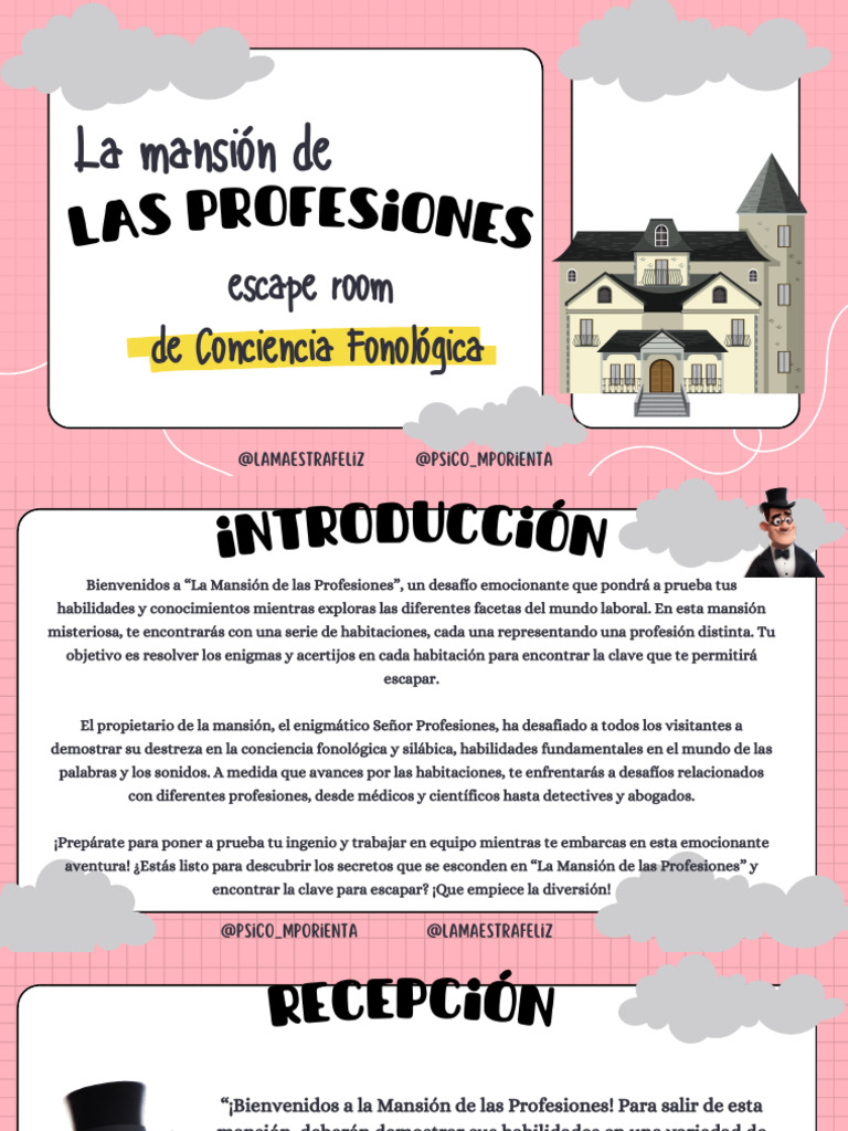 Escape Room de Profesiones | PDF