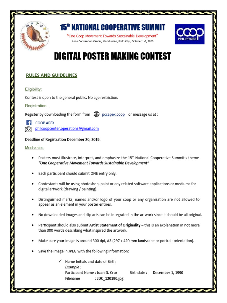 Digital-Poster-Making-Contest Mechanics Reg - Form Final | PDF ...