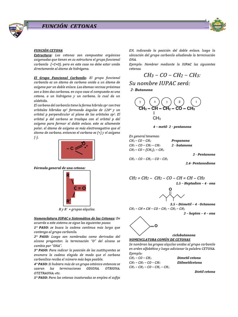 Cetonas Modulo y Actividad | PDF | Cetona | Enlace químico Cetonas Modulo y Actividad | PDF | Cetona | Enlace químico