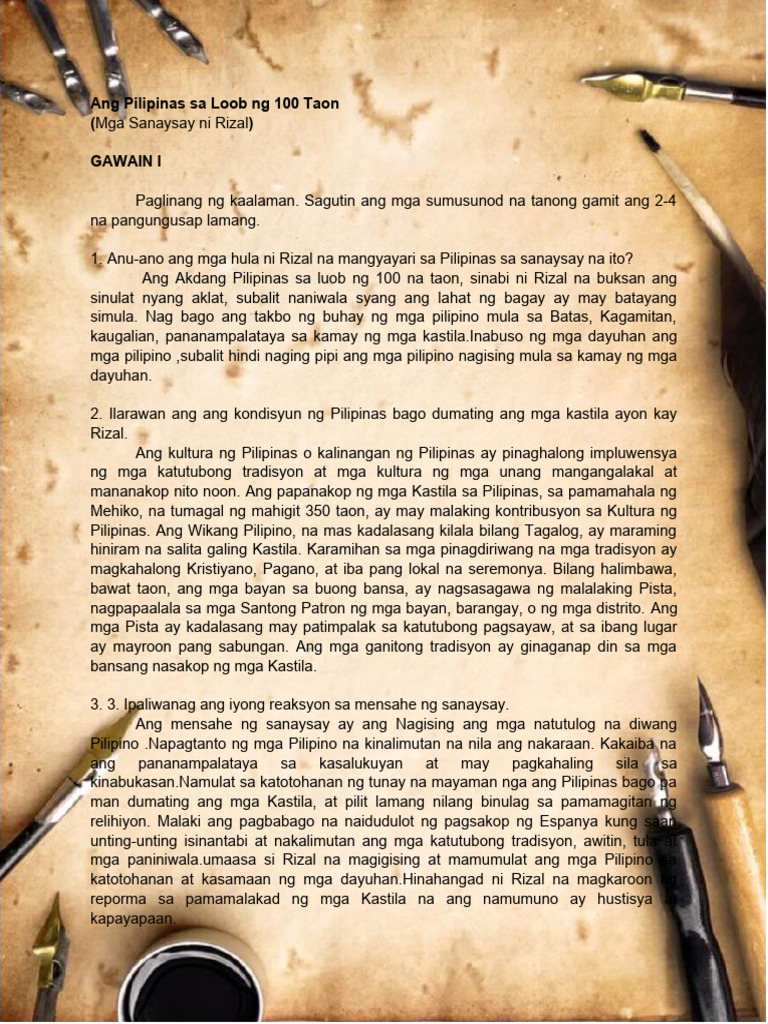 Ang Pilipinas Sa Loob NG 100 Taon | PDF