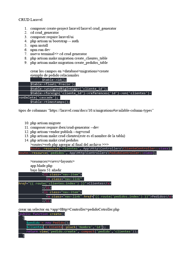 Crud Laravel | PDF