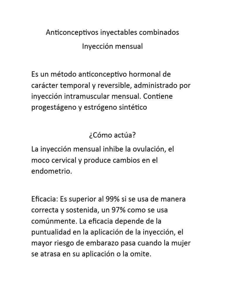 Anticonceptivos Inyectables Combinados (Gabriela Castro) | Descargar ...