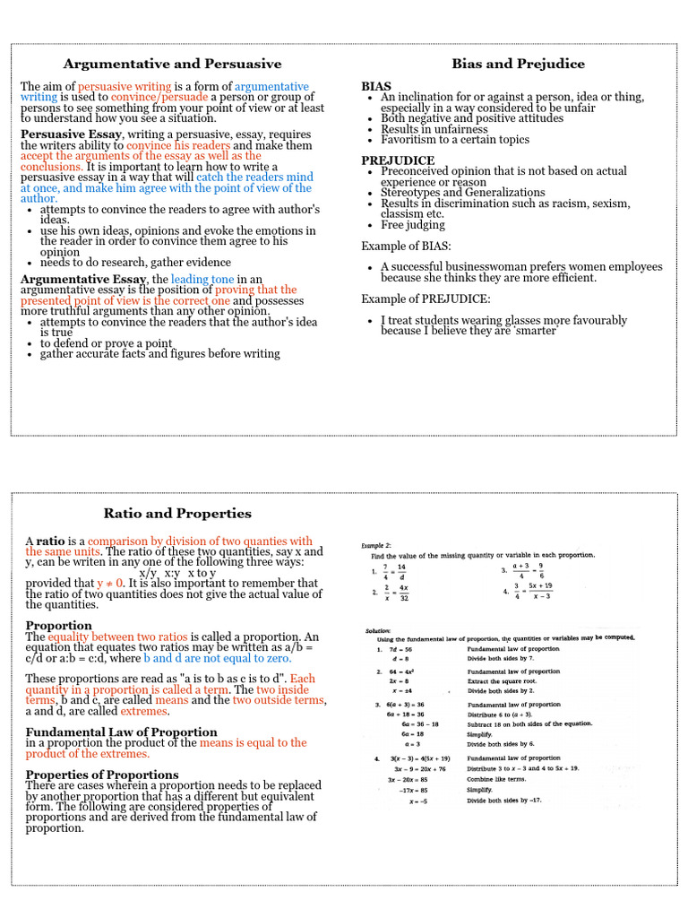 Reviewer 3rd Quarter PRELIM - Grade 9 | PDF | Bias | Triangle
