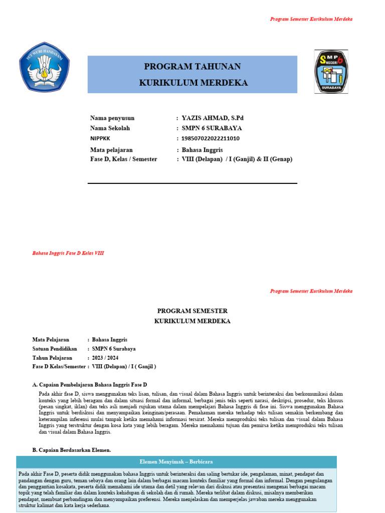 Promes Kurikulum Merdeka | PDF