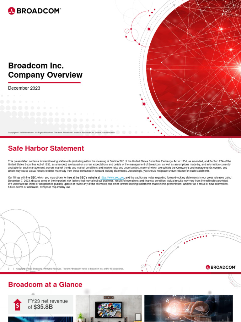 Broadcom Company Overview IR 20231206 FINAL | PDF | Computer Network | Computing