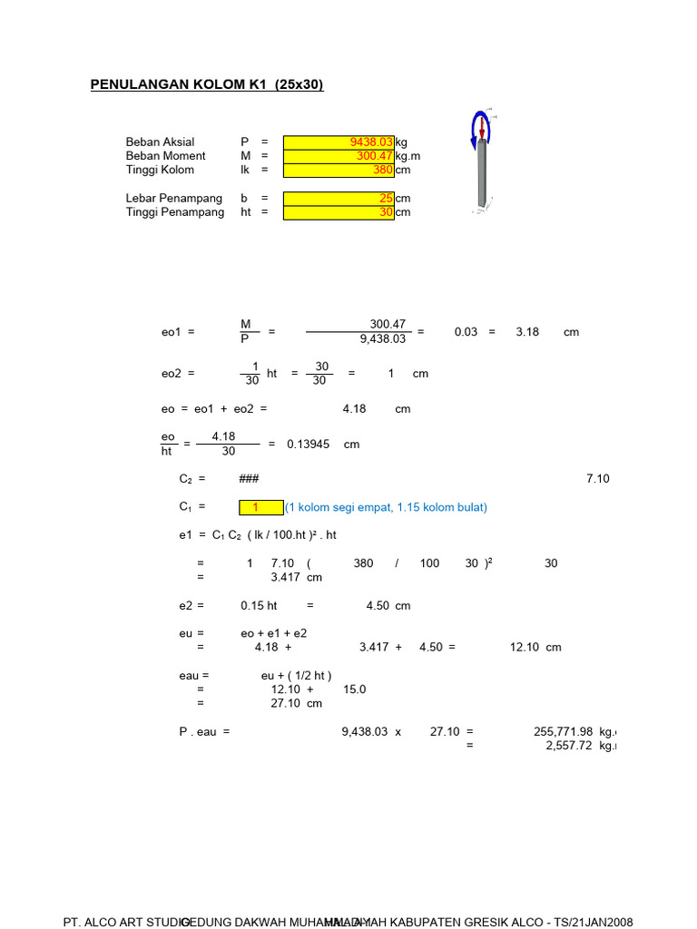 Analisa Kolom - Diagram Interaksi | PDF