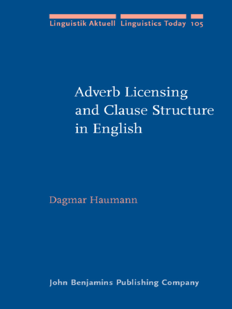 Adverb Licensing and Clause Structure in English | PDF | Part Of Speech ...