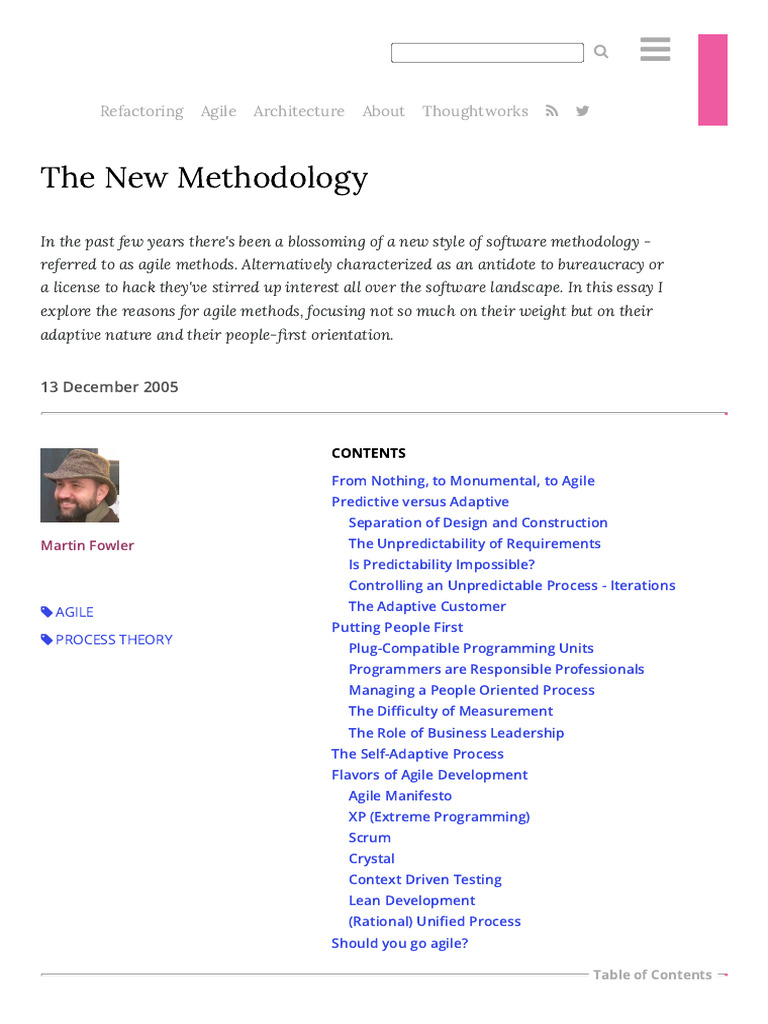 The New Methodology | PDF | Agile Software Development | Systems Engineering
